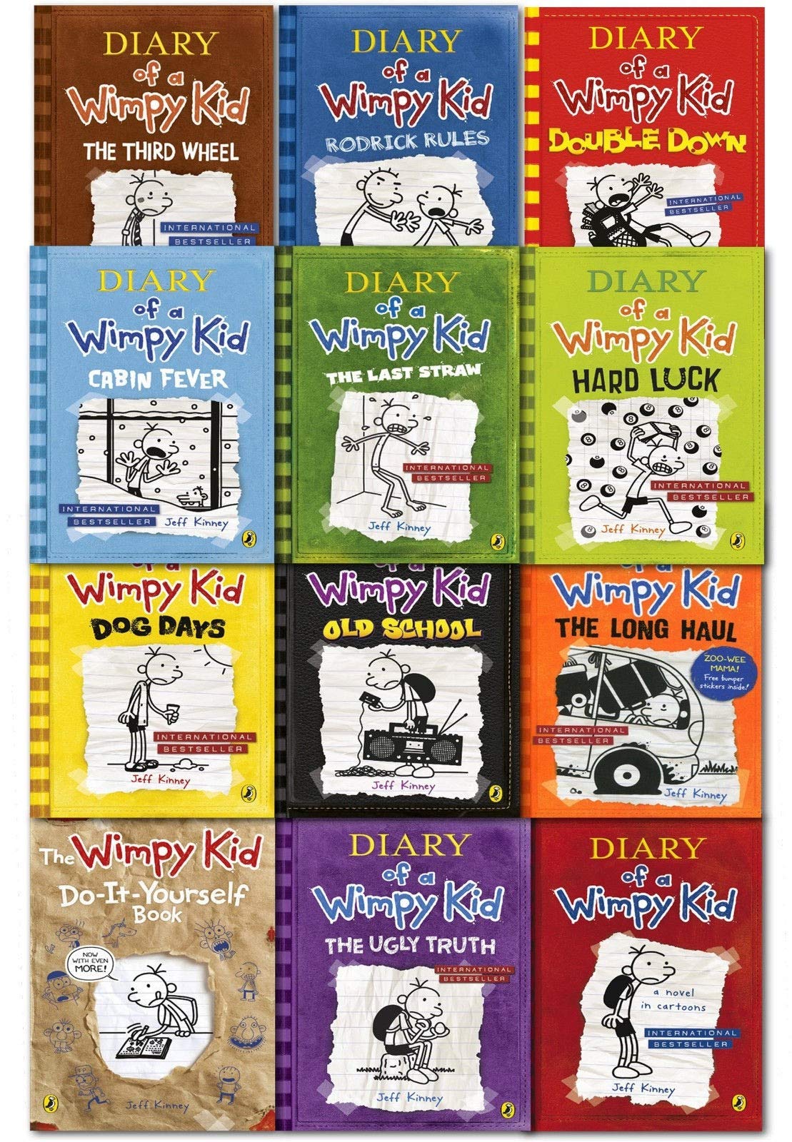 Diary Of A Wimpy Kid Collection By Jeff Kinney 12 Books Set